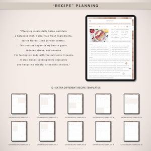 Digital Recipe Book for Goodnotes, Notability, Digital Meal Planner ...