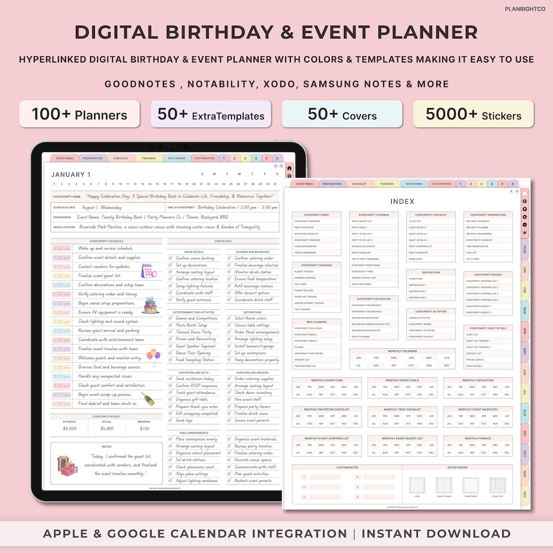 Digital Event Planning Book, Digital Event Planner, Event Planning ...