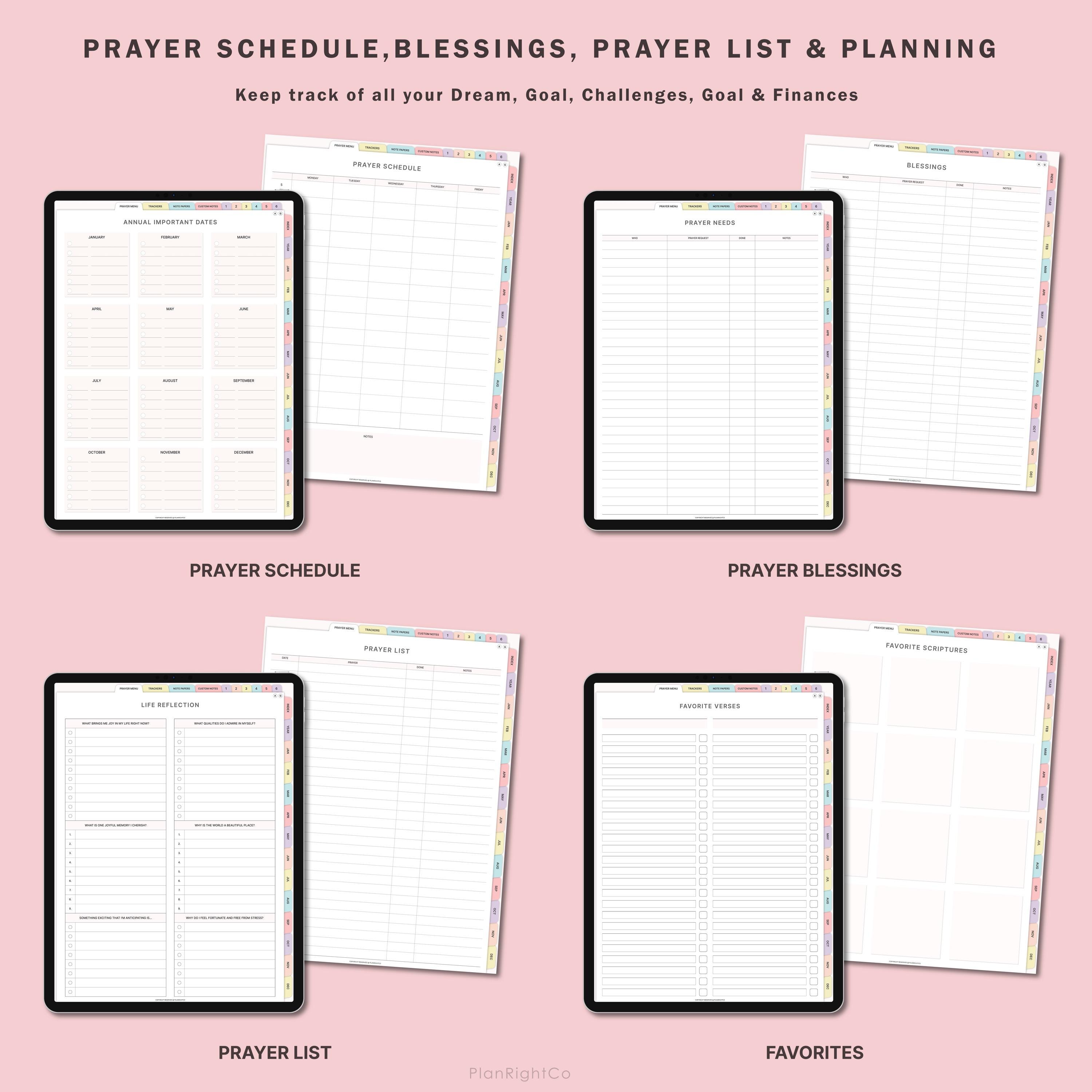 Digital Prayer Planner, Prayer Journal, Gratitude Journal, Daily Prayer ...