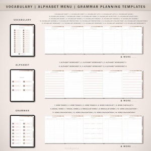 Digital Language Learning Planner, iPad Language Planner, Vocabulary ...
