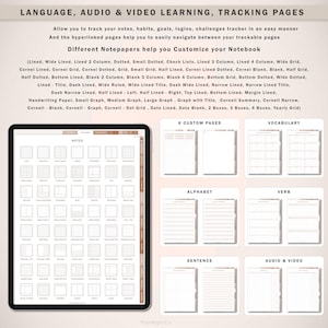 Digital Language Learning Planner, iPad Language Planner, Vocabulary ...