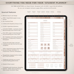 Digital Student Planner, Academic Planner, Study Planner, Digital ...