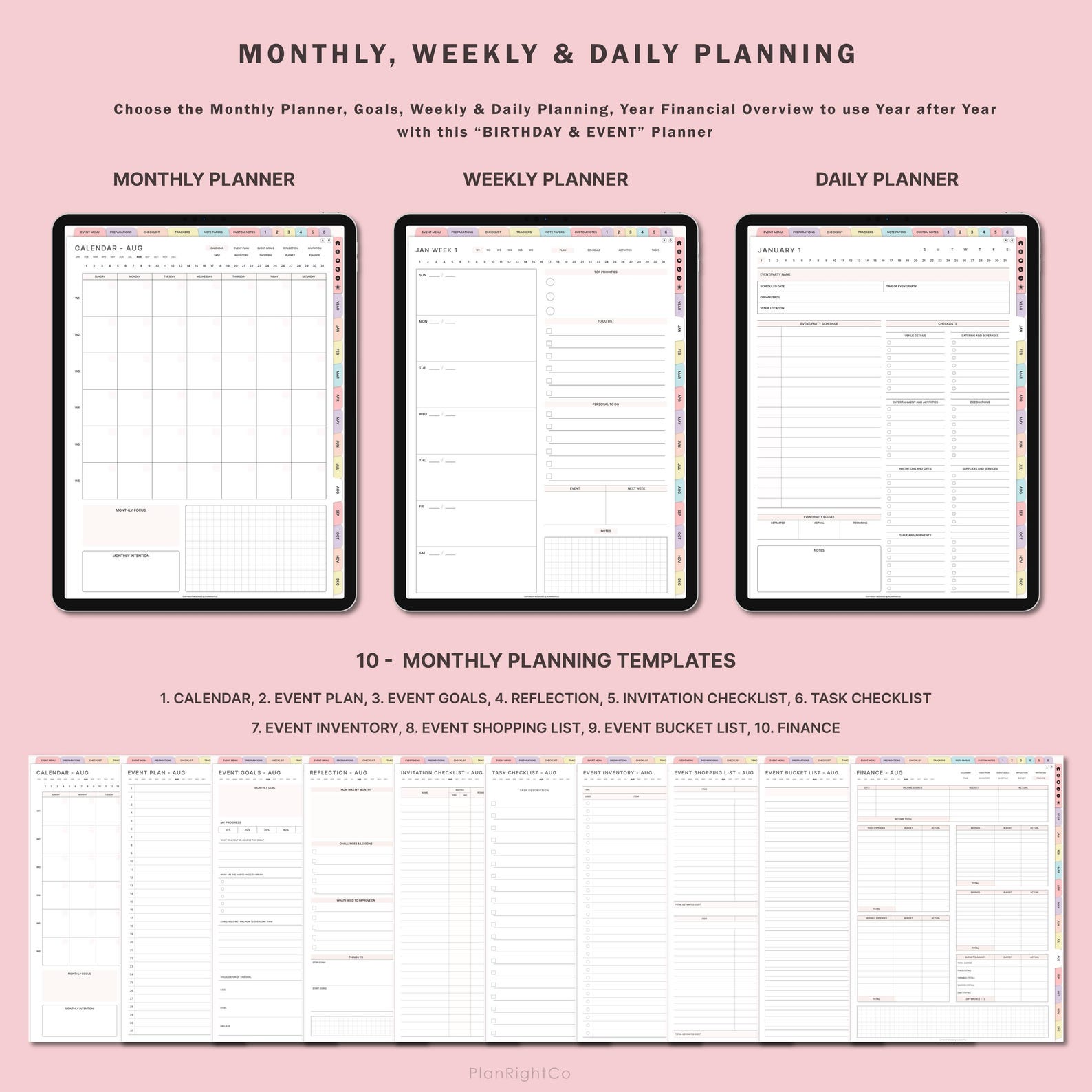 Digital Event Planning Book, Digital Event Planner, Event Planning ...