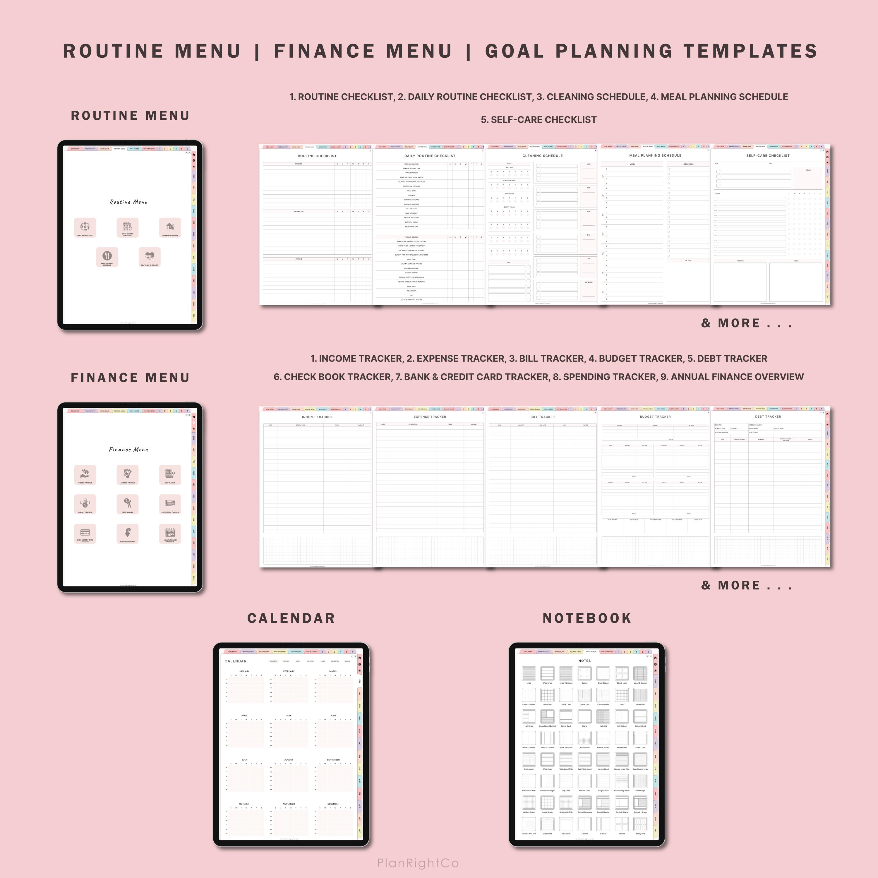 Digital SMART Goals, Goal Planner, Personal Growth, iPad Planner ...