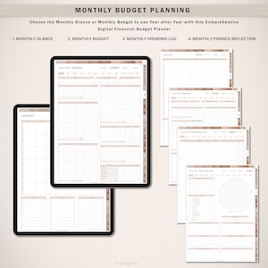 Digital Financial Budget Planner, Digital Budget Planner, Digital ...