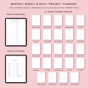 Digital Productivity Planner, Project Planner, Goodnotes Ipad, Project ...