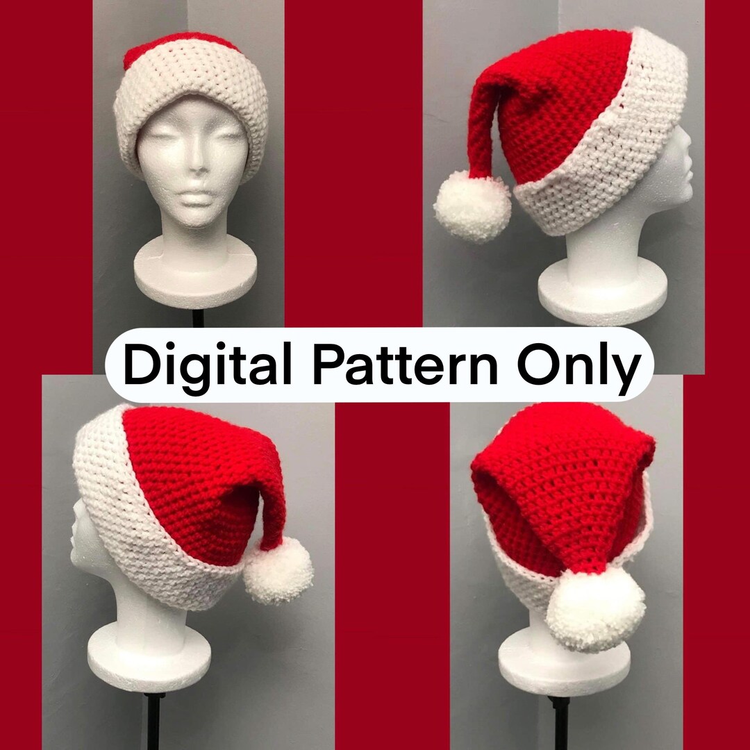 Santa Hat PATTERN - Etsy