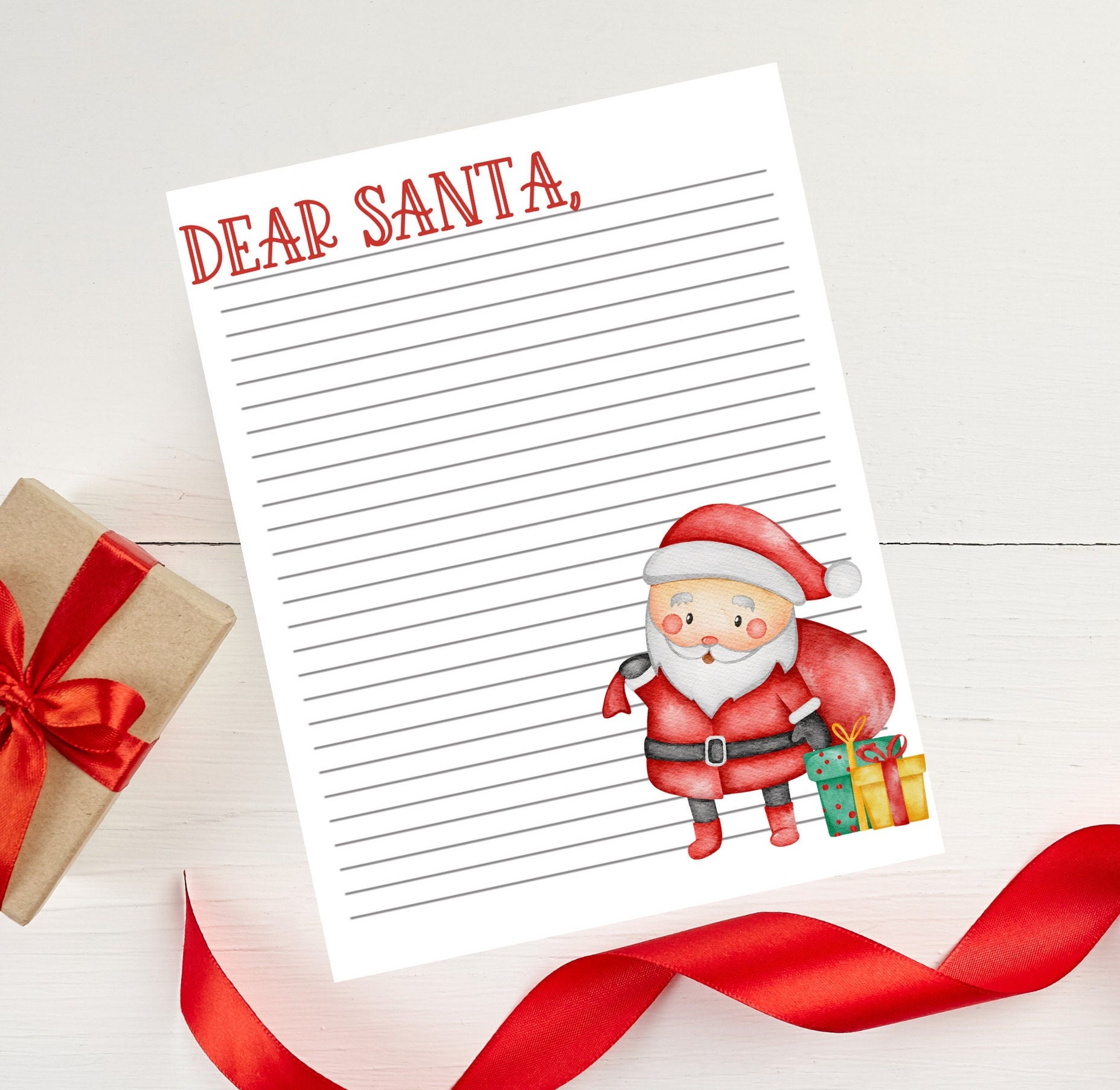 Printable Dear Santa Letter. Printable Letter to Santa. Christmas ...