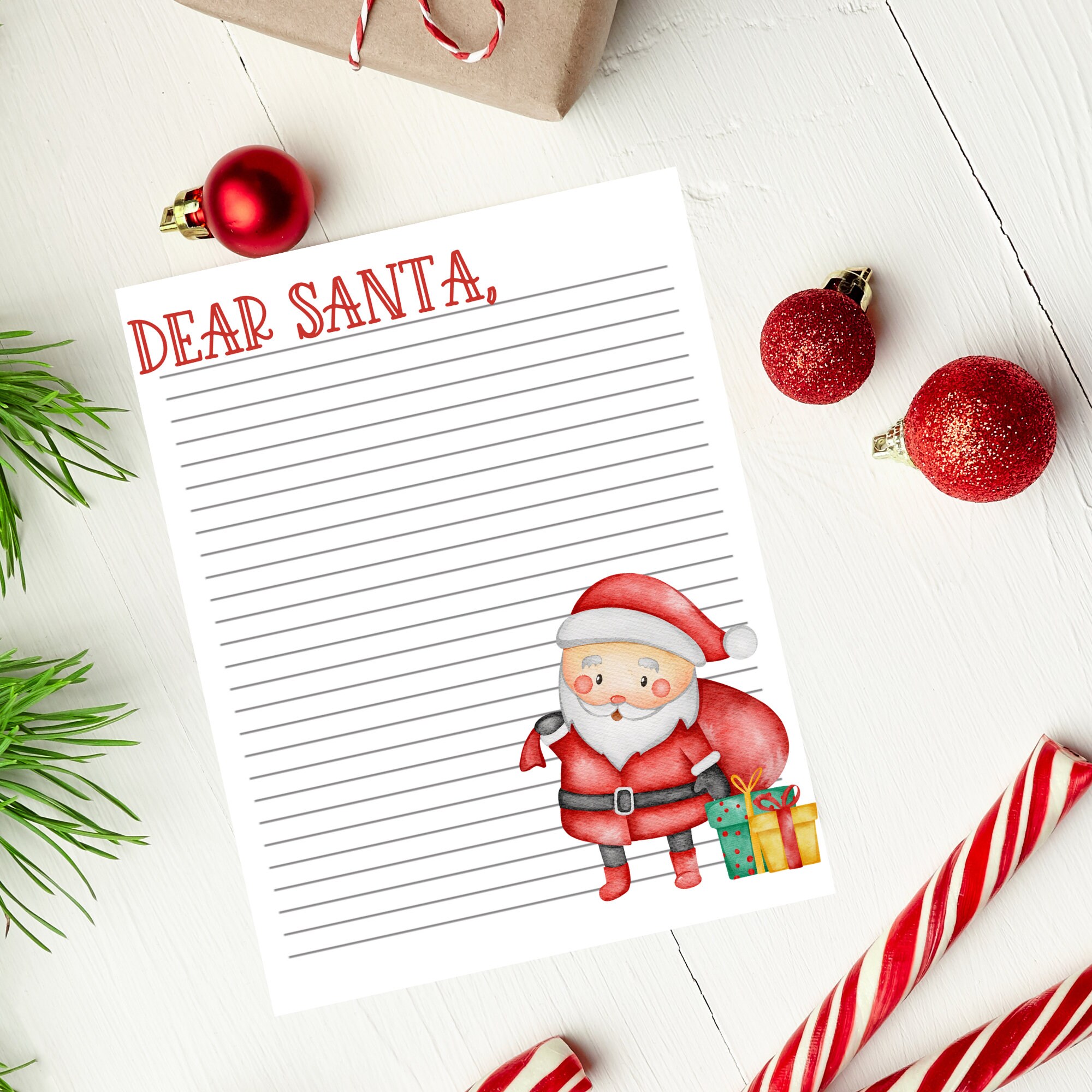 Printable Dear Santa Letter. Printable Letter to Santa. Christmas ...