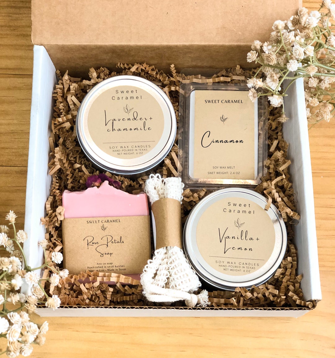 Candle Gift Set, Candle Gift Box, Gift for Her, Homemade Candle, Soy ...
