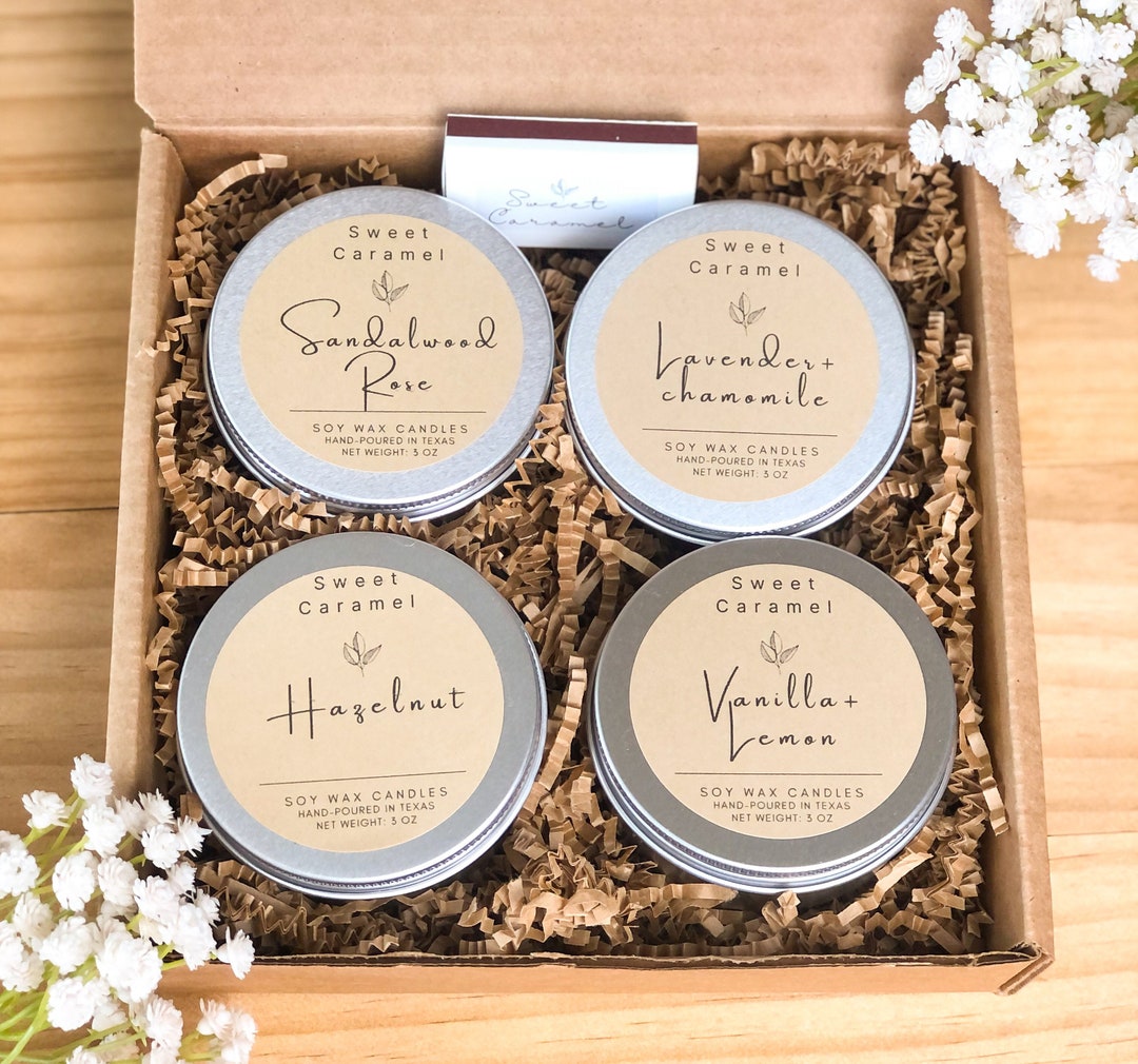 Candle Gift Set, Homemade Soy Candle, Candle Gift Box, Christmas Gift ...