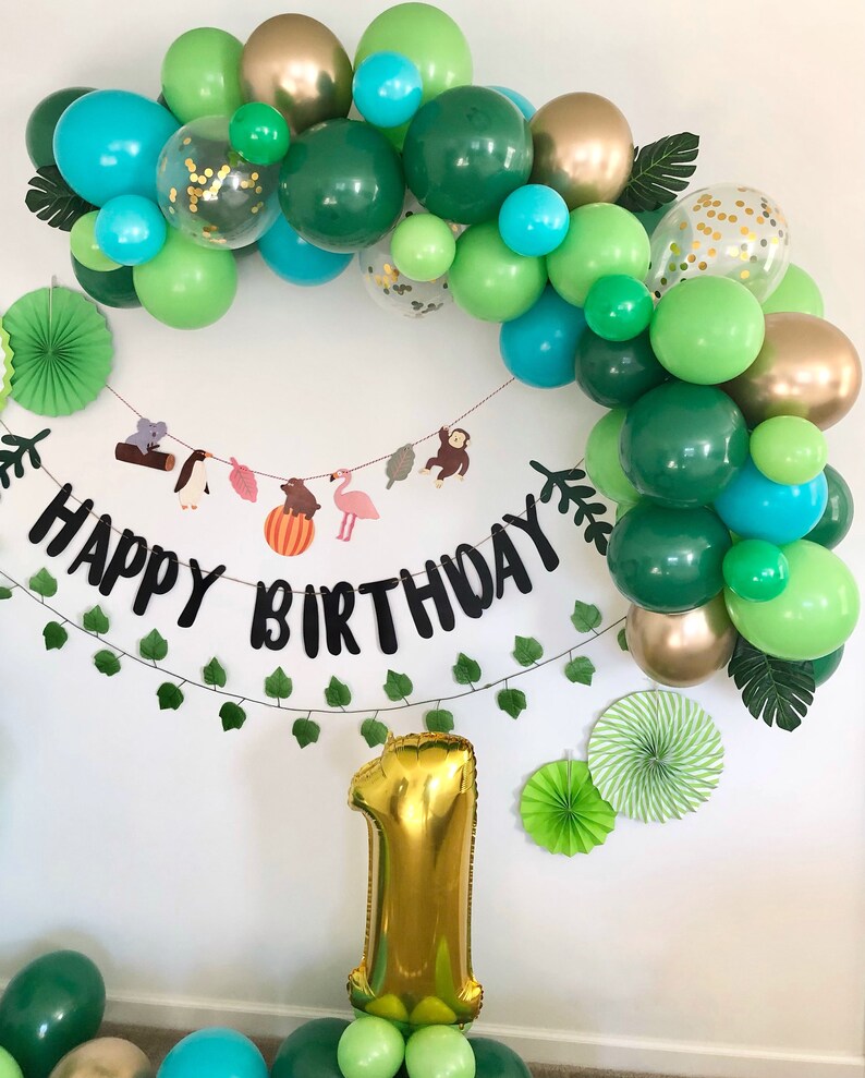 Safari Jungle Animals Theme Birthday Party Decoration Kit - Etsy