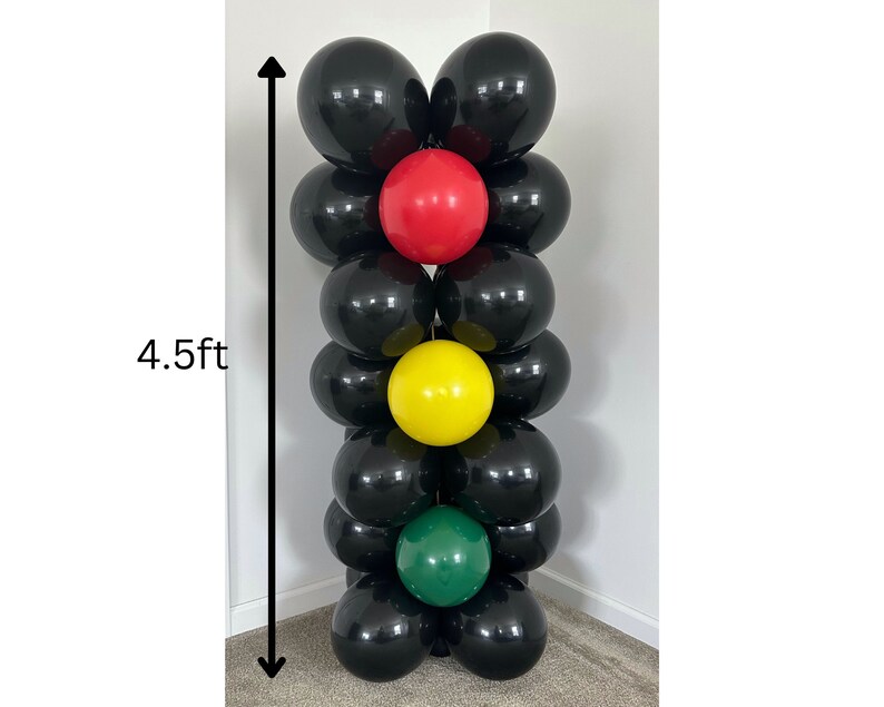 DIY Free Standing Traffic Light Balloon Column, Transportation/ Race ...