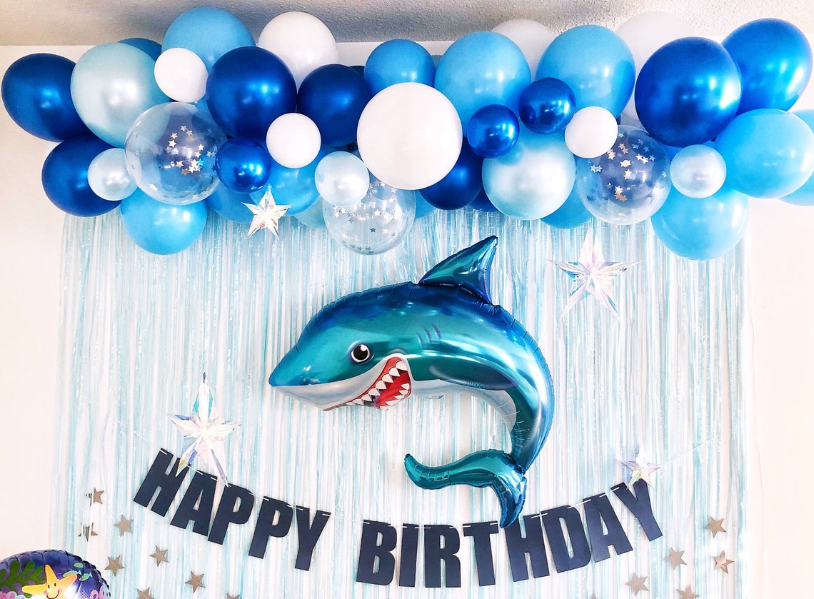 Under the Sea Themed Birthday Party Decoration Kit Shark Fish | Etsy