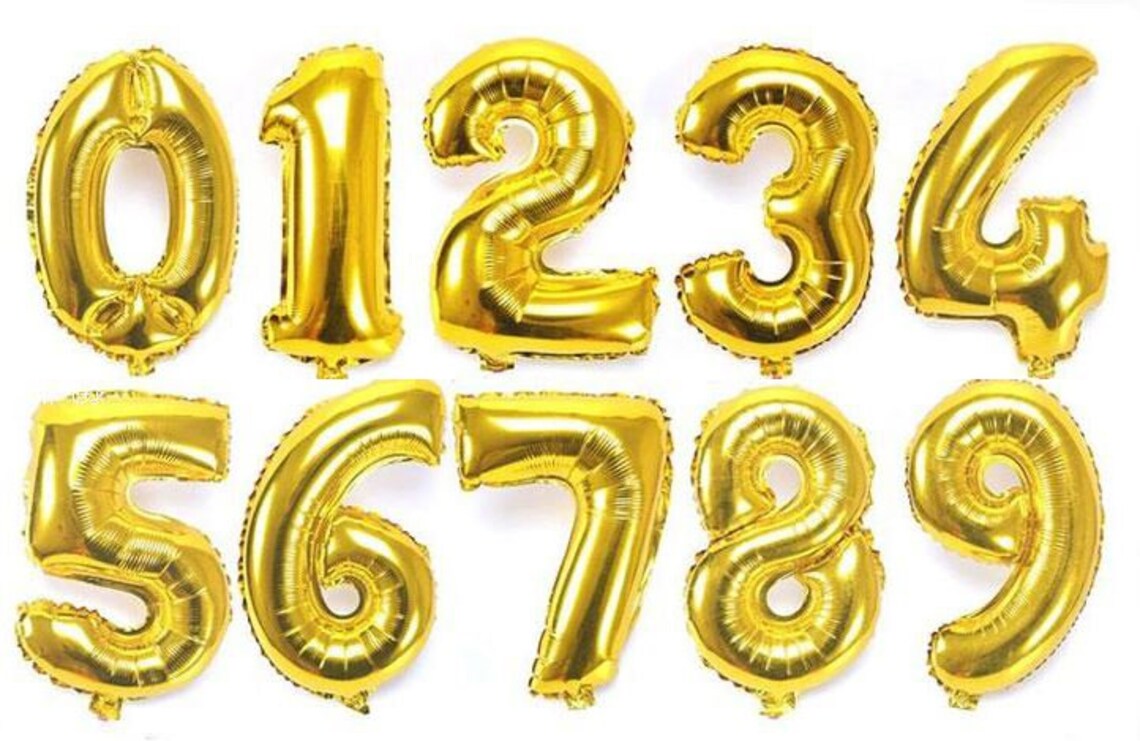 Custom Number Balloon Column Kit Gold/silver/rose Gold/ | Etsy