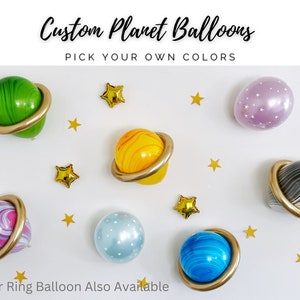 Custom Planet Balloons, Pick Your Own Color Qualatex Galaxy Balloon ...