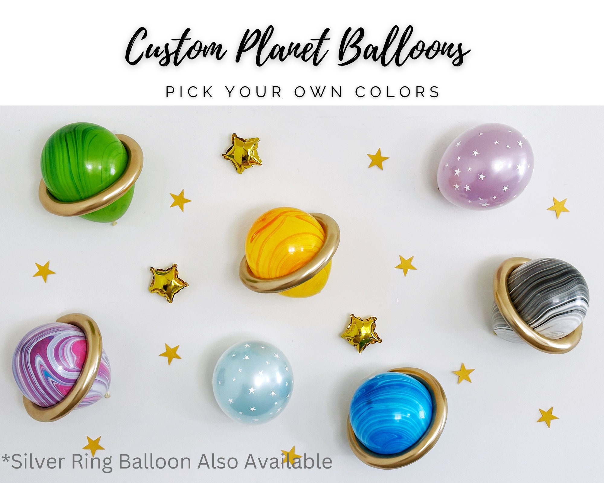 Custom Planet Balloons, Pick Your Own Color Qualatex Galaxy Balloon ...