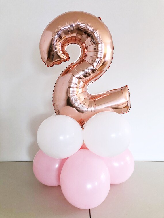 Balloons Party Supplies DIY Custom Number Balloon Column Kit Gold ...