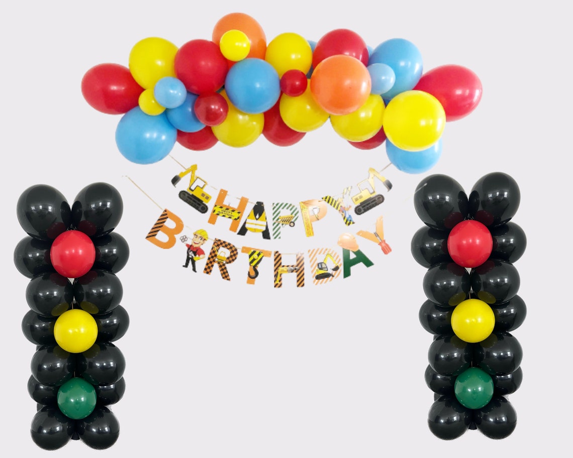 DIY Free Standing Traffic Light Balloon Column, Transportation/ Race ...