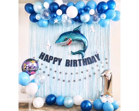 Under the Sea Themed Birthday Party Decoration Kit Shark Fish | Etsy