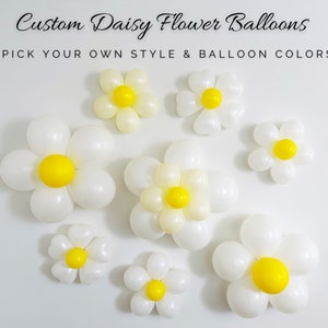 Custom Daisy Flower Balloon DIY Kit, Choose Your Colors Daisy Wall ...