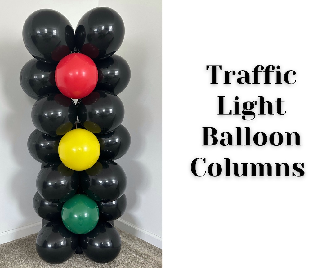 DIY Free Standing Traffic Light Balloon Column, Transportation/ Race ...