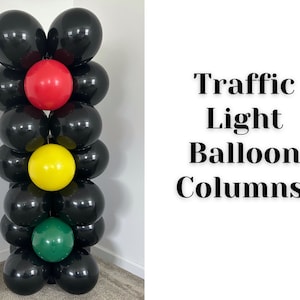 DIY Free Standing Traffic Light Balloon Column, Transportation/ Race ...