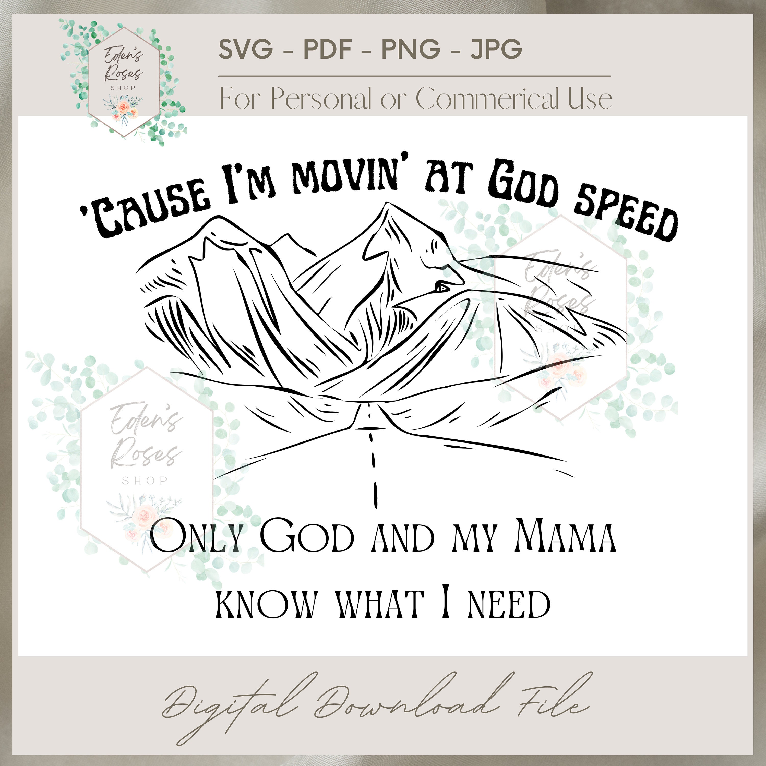 God Speed Digital Download SVG PNG PDF Jpeg - Etsy