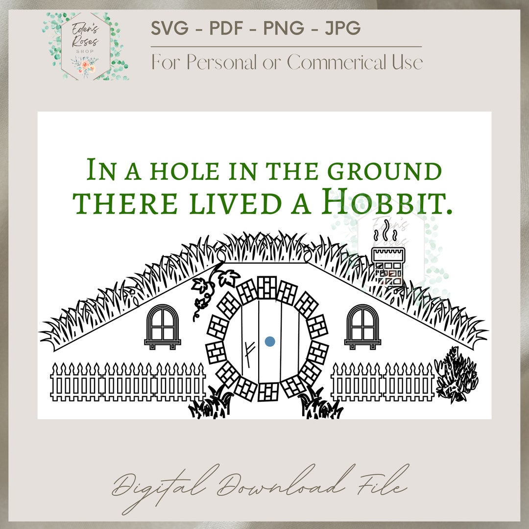 Hobbit Hole Digital Download | SVG | PNG | Jpeg | Glowforge - Etsy