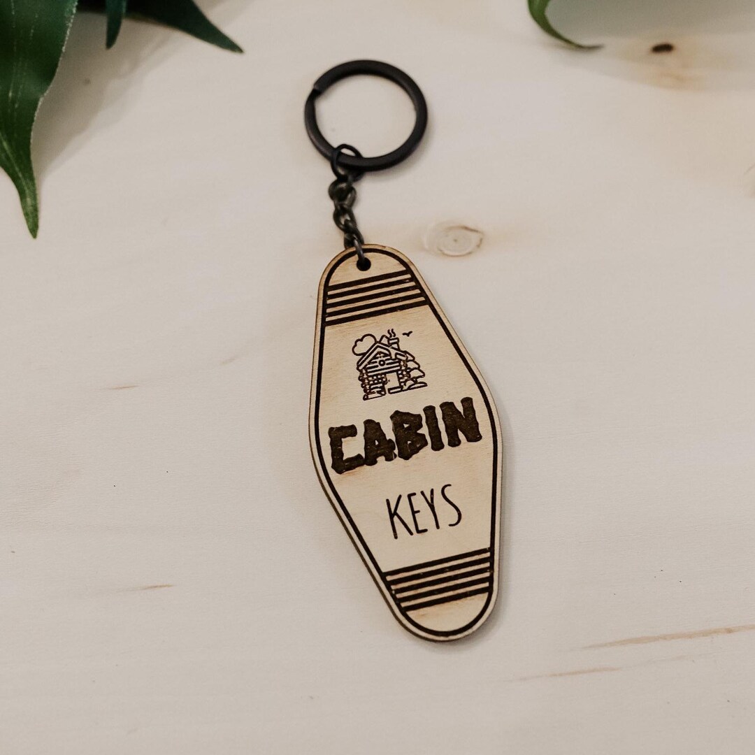 Laser Engraved, “cabin Keys” Keychain - Etsy