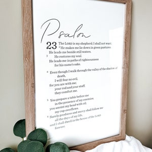 Psalm 23 13in X 19in Framed Wall Decor Christian Home Decor Modern Wall ...