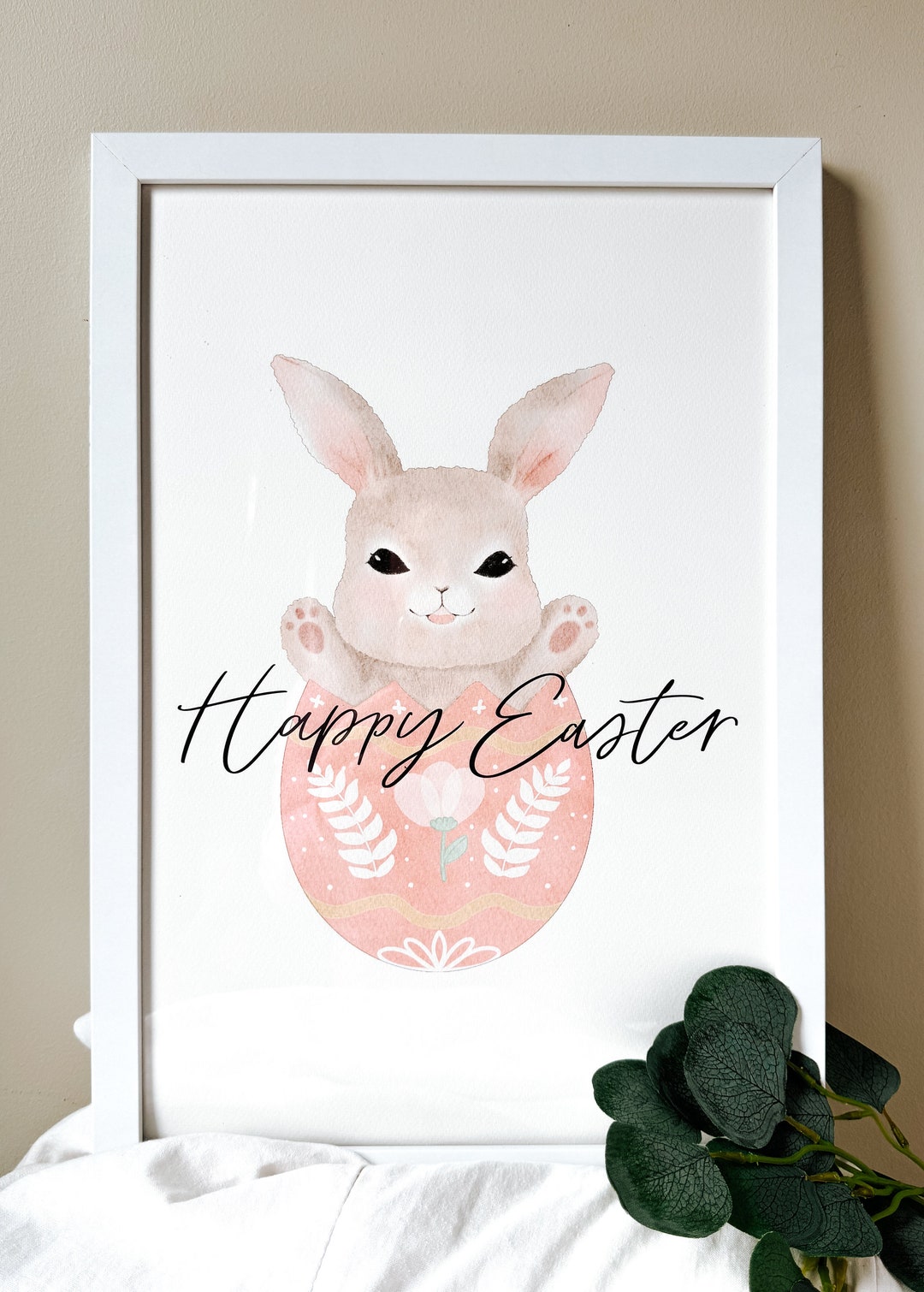 Easter Bunny 13in X 19in Framed Wall Decor Easter Home Decor Peter ...