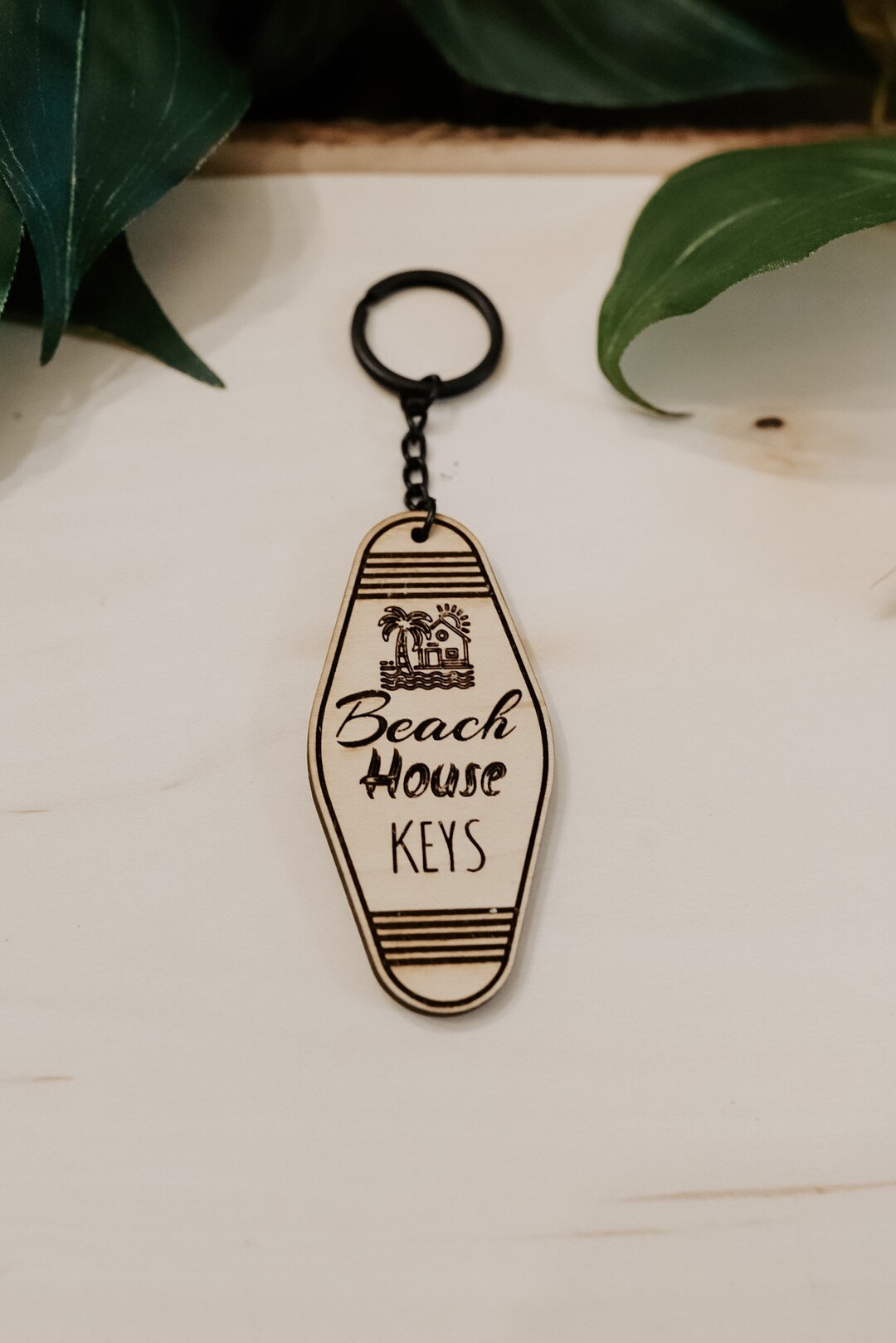 Laser Engraved, beach House Keys Keychain - Etsy