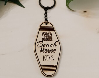 Beach House Keychain - Etsy