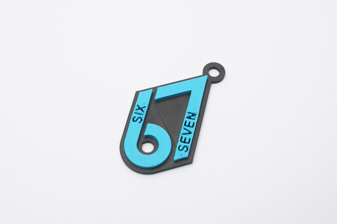 67 Keychain – 3D Printed Keyring for Keys & Backpacks - Etsy