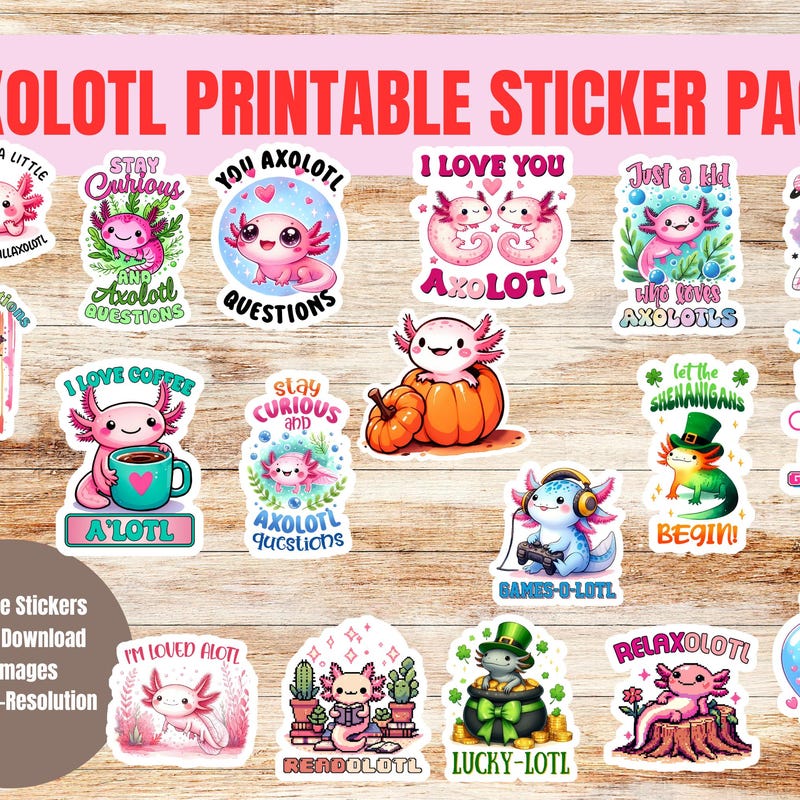 Axolotl Sticker - Etsy
