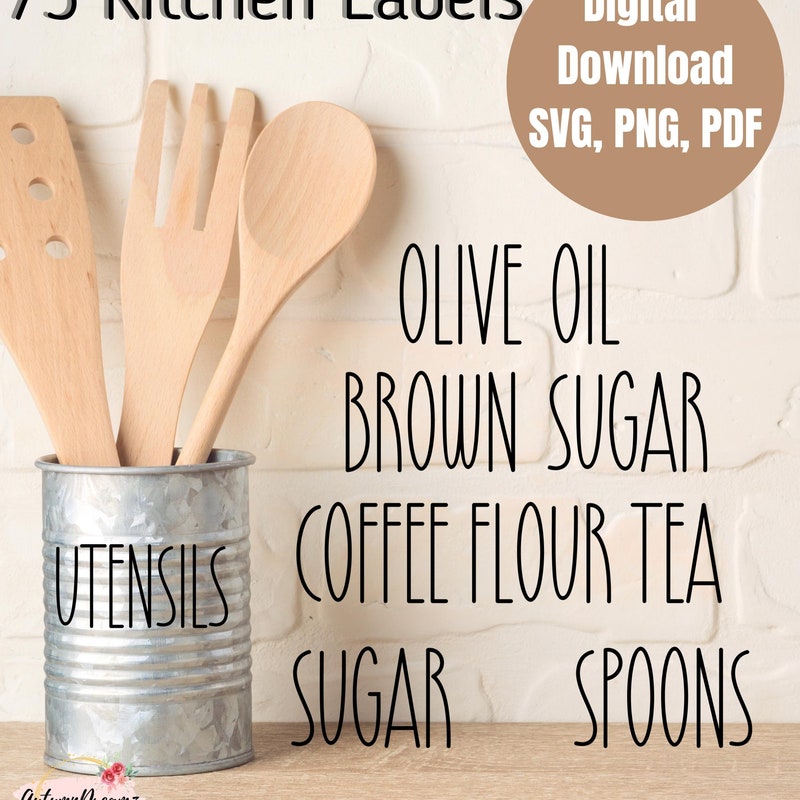 Canister Labels Svg - Etsy