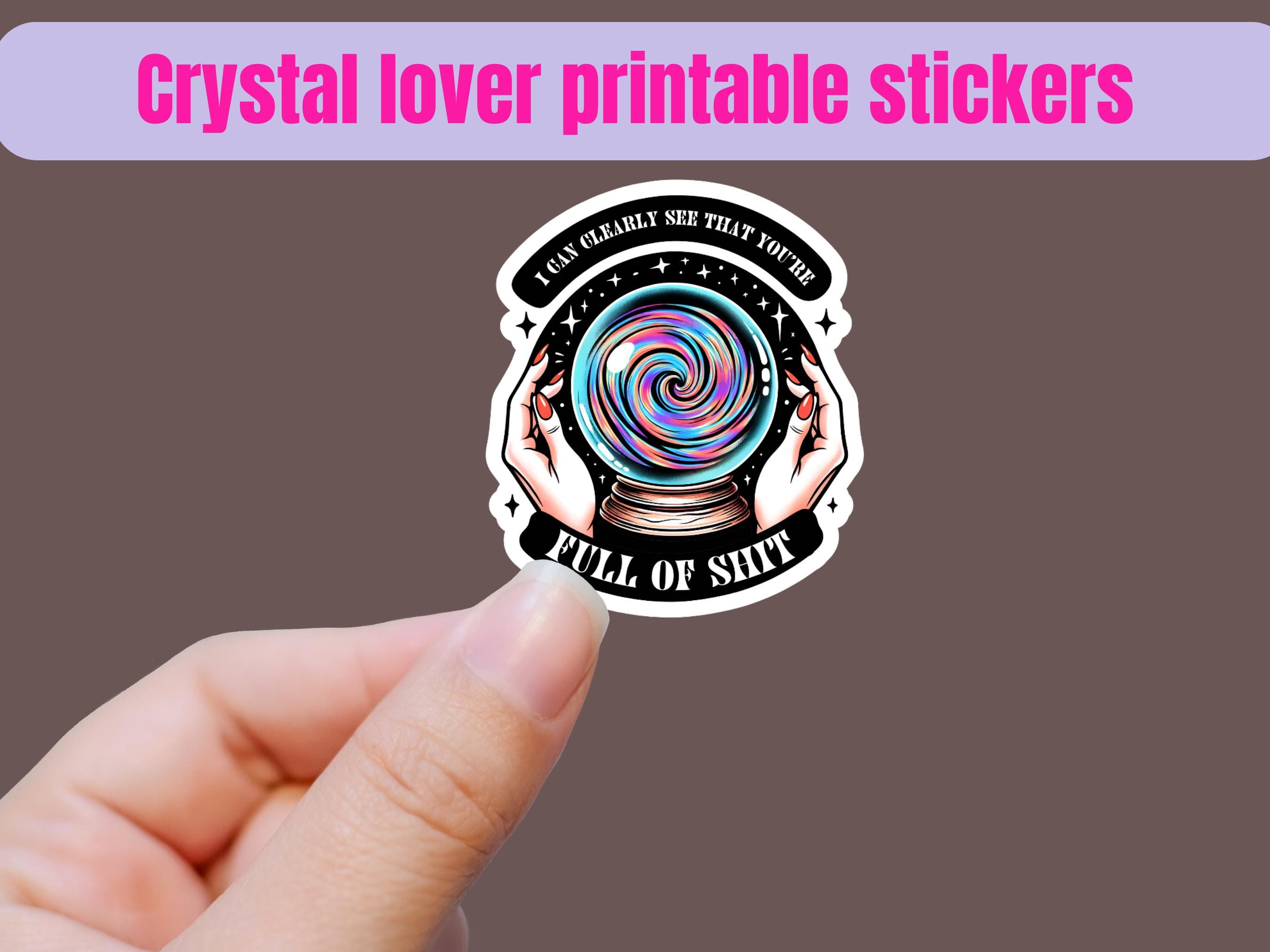 Printable Crystals Stickers, Mystical Stickers, Digital Download ...