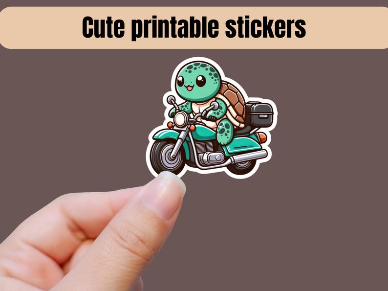 Printable Cute Kawaii Turtle Stickers Printable Turtles Journaling ...