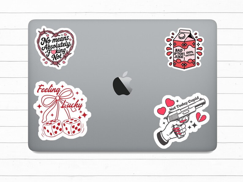 Romantic Valentine's Day Printable Stickers, Love Theme (PNG, Cricut ...