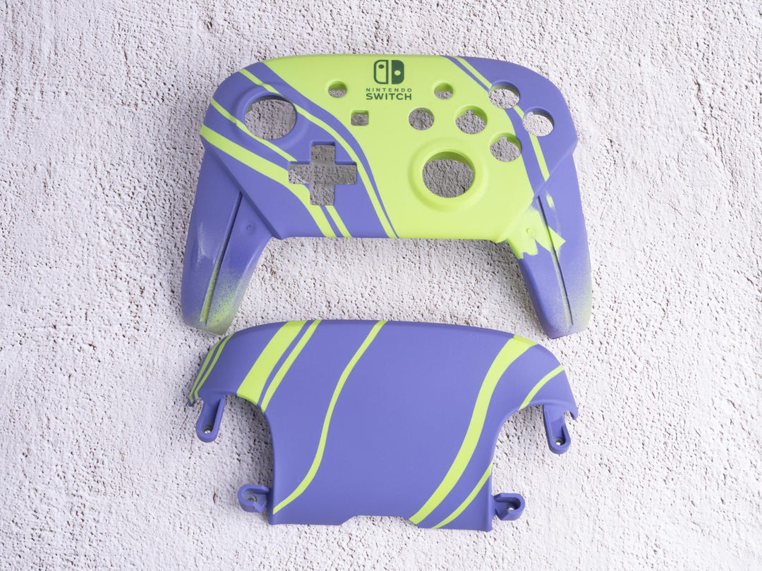 Custom Nintendo Switch Pro Controller Shells - Green and Purple - Etsy