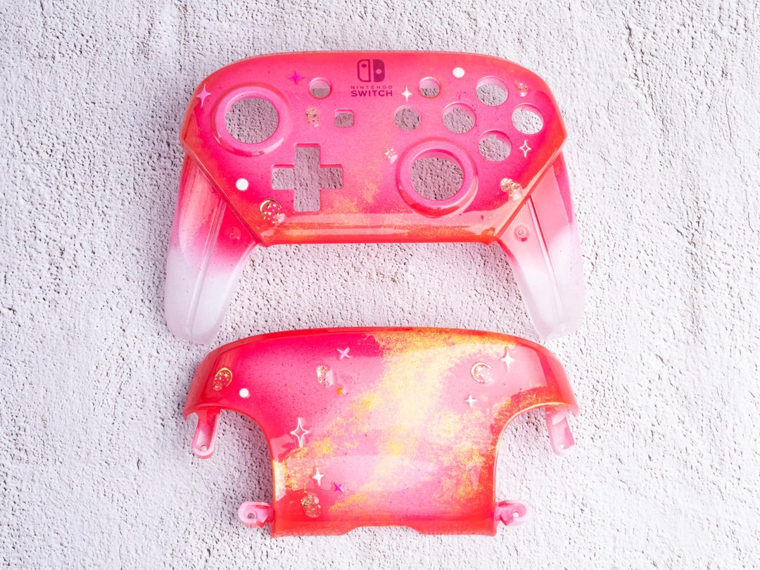 Custom Nintendo Switch Pro Controller Shells - Pink Stardust - Etsy