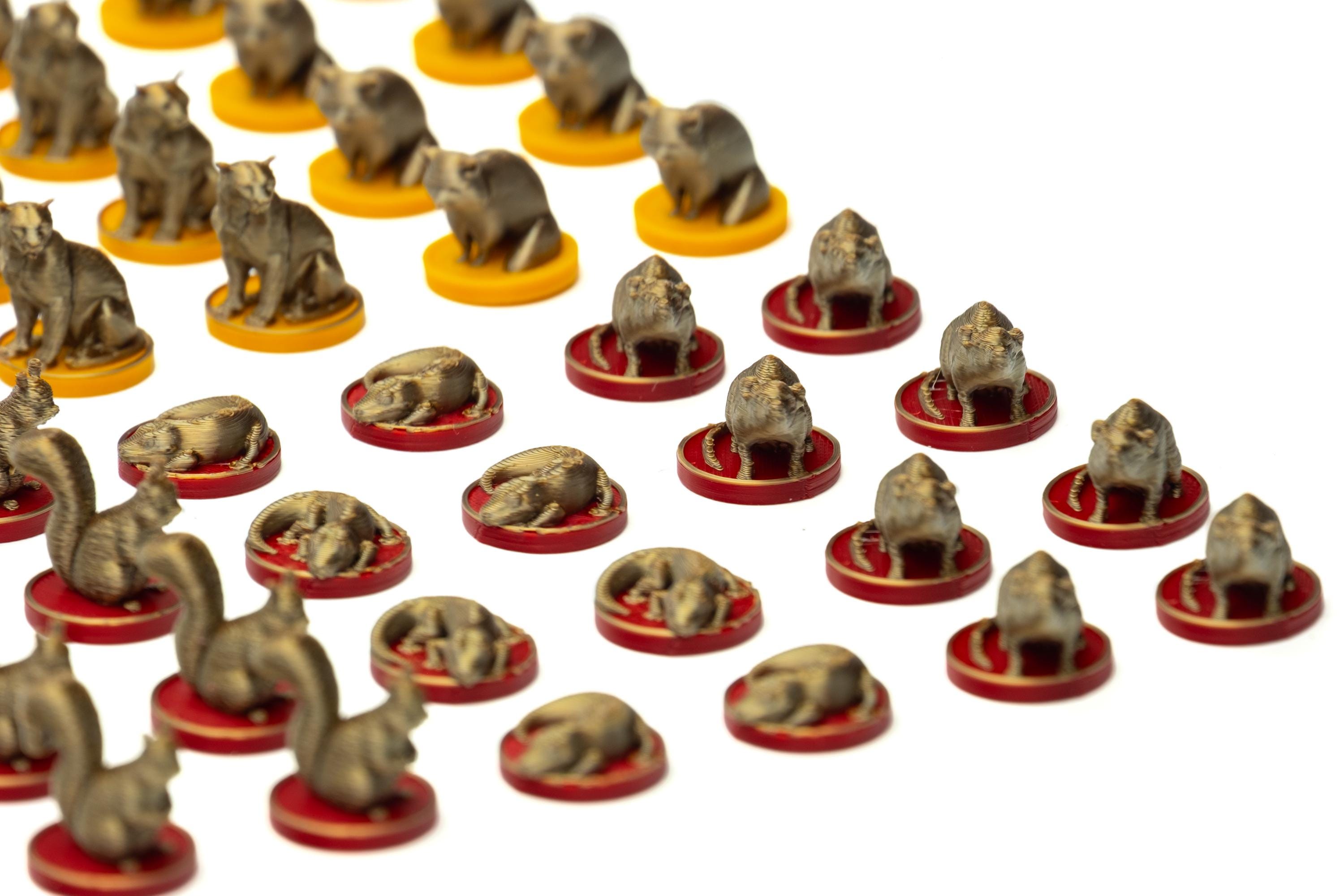 Harmonies Board Game 3D Animal Tokens | Premium Upgrade Set | 128 ...