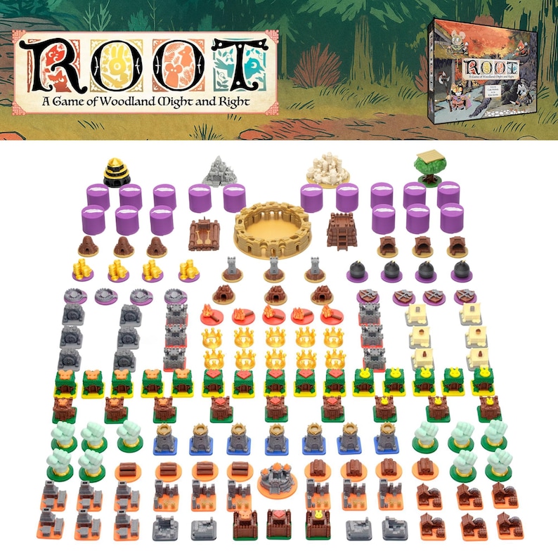 Root Board Game Upgrade Kit: 3D Deluxe Tokens, All Expansions - Etsy