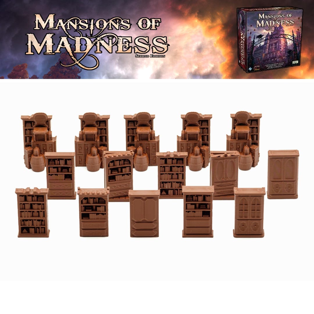 Mansions of Madness: 3D Printed Barricade, Wall & Secret Passage Tokens ...