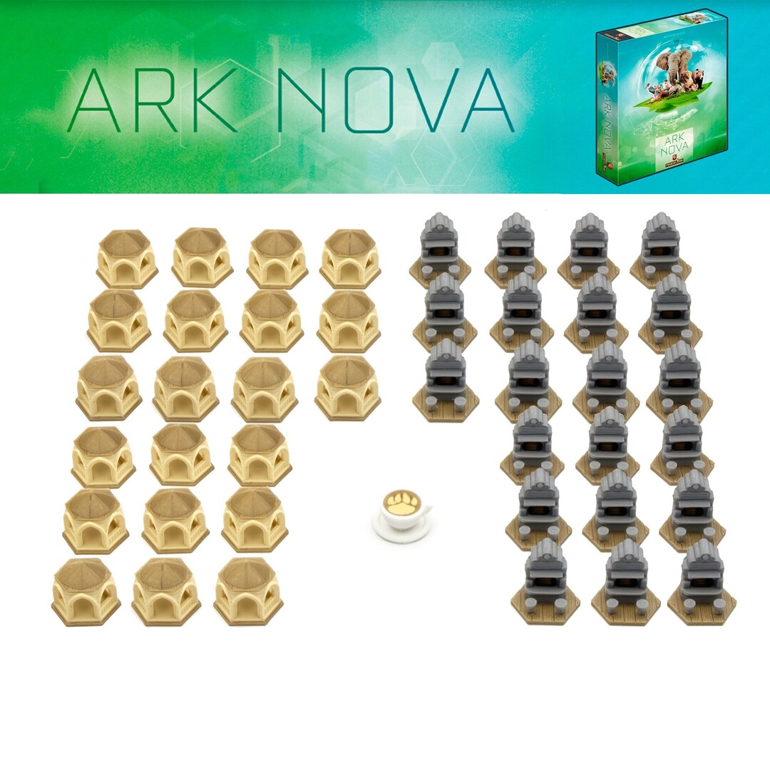 ARK NOVA Set of 40 Kiosks and Pavilions, Alternative Building Tokens - Etsy