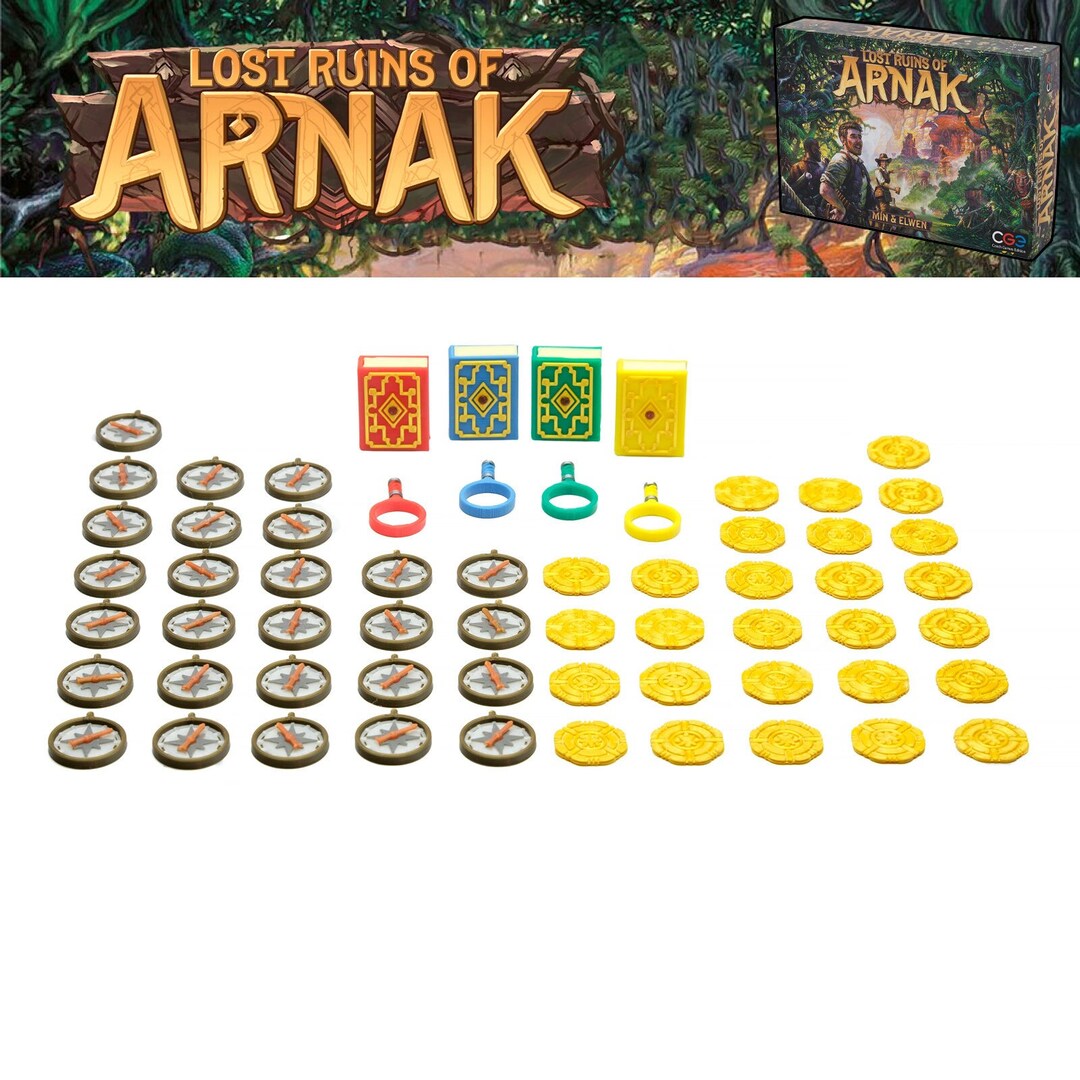 Lost Ruins of Arnak - 3d Coins, Compasses and Research Tokens - Etsy