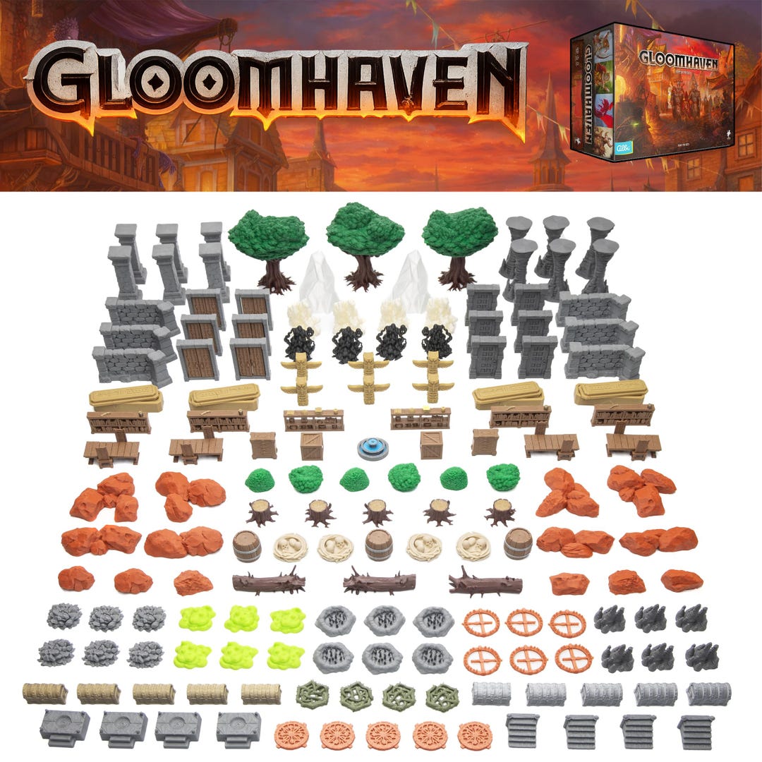 Gloomhaven 3D Terrain Set | 160-piece Full Scenery Pack | Board Game ...