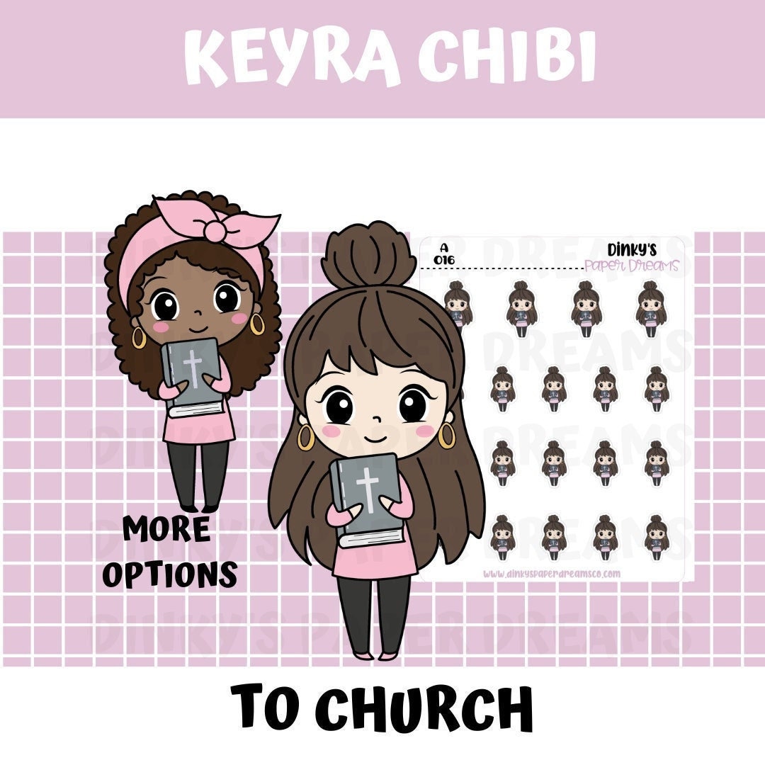 To Church Character Sticker Sheet | Planner Stickers - Etsy