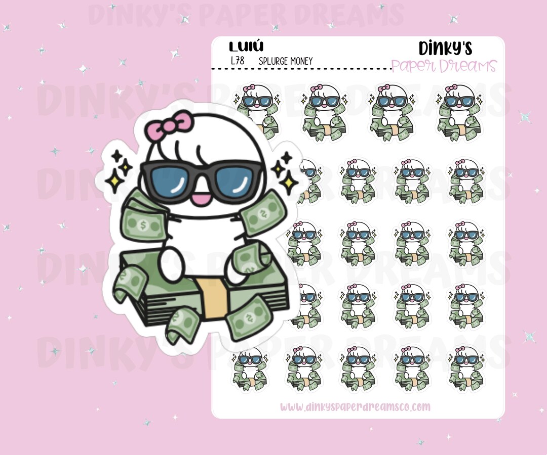 Splurge Money Stickers, Money Bullet Journal Stickers - Etsy